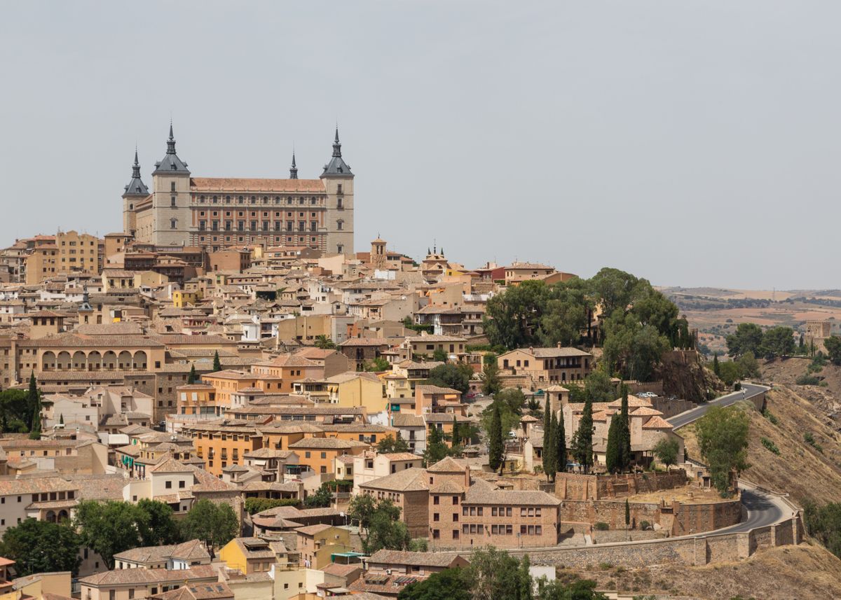 'Ancient city of Toledo' Poster by Giuseppe Cammino | Displate