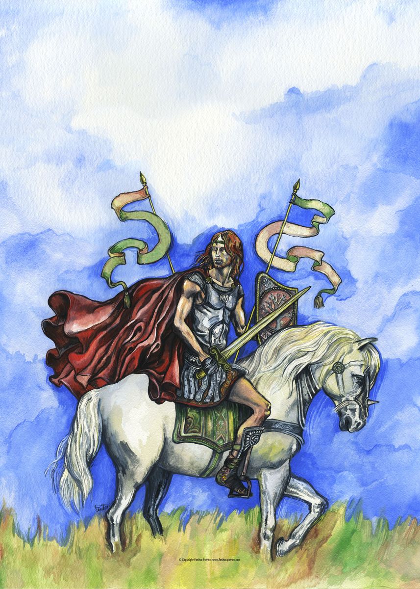 'The Knight' Poster, picture, metal print, paint by Fanitsa | Displate