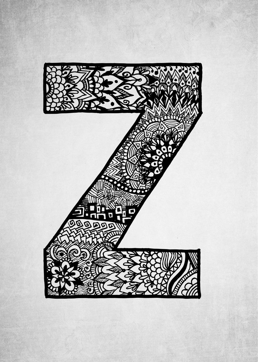 'Zentangle Snooze' Poster by Kaisa Holsting | Displate