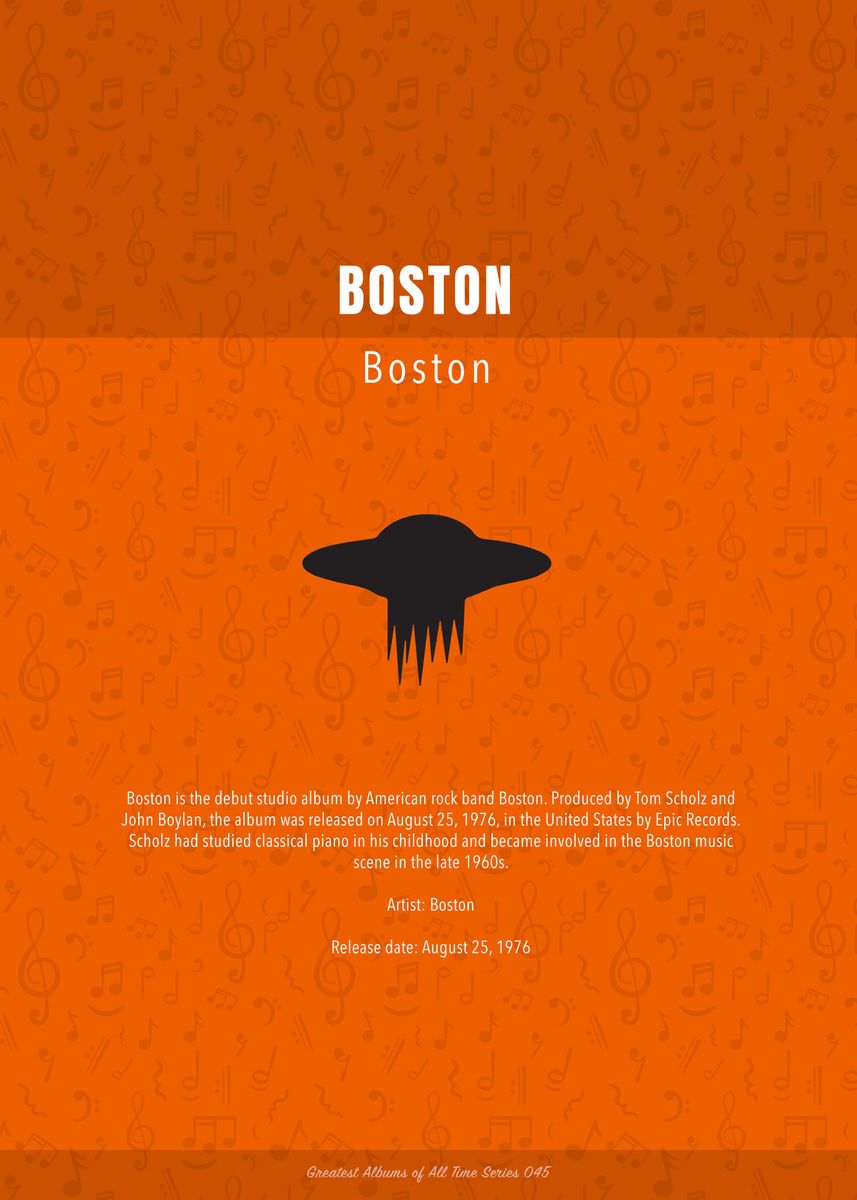 'Boston Album Cover' Poster, picture, metal print, paint by Design ...