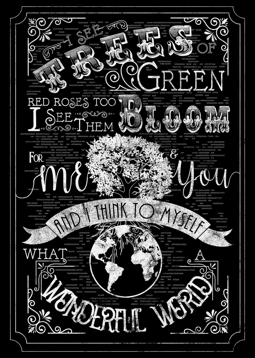 'Wonderful World' Poster, picture, metal print, paint by Elizabeth Ford ...