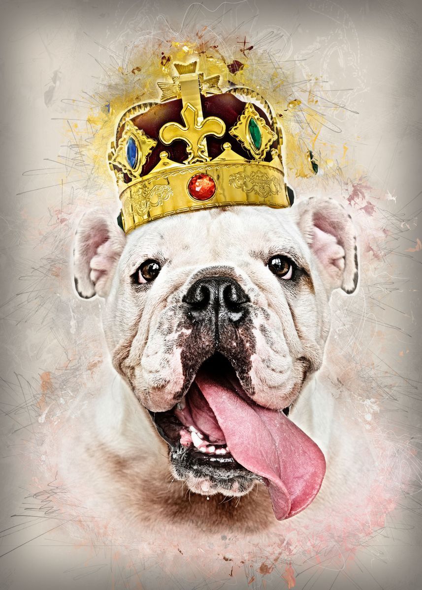 'King Bulldog' Poster by DD ART | Displate