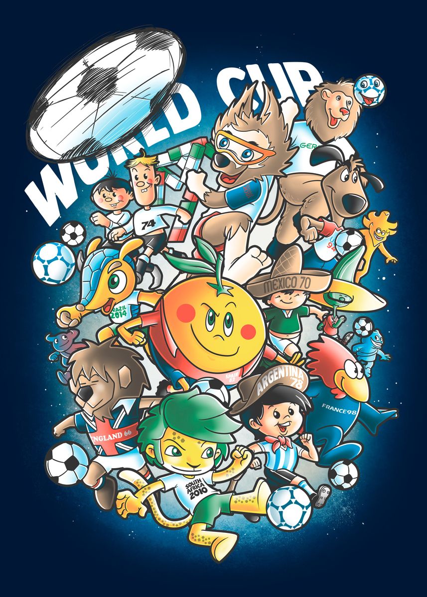 'World cup' Poster, picture, metal print, paint by Carlos Román ...