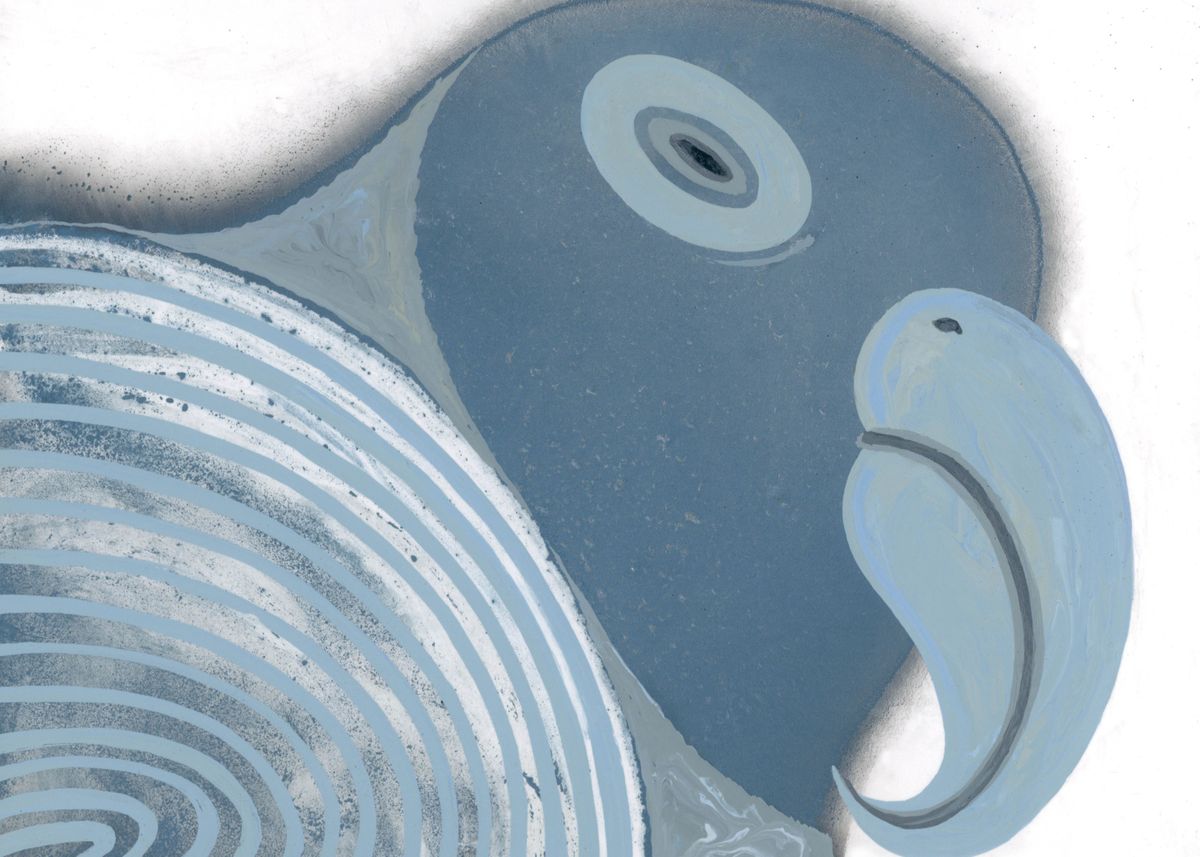 'Gray bird thinks deep' Poster by timothy hanlon | Displate