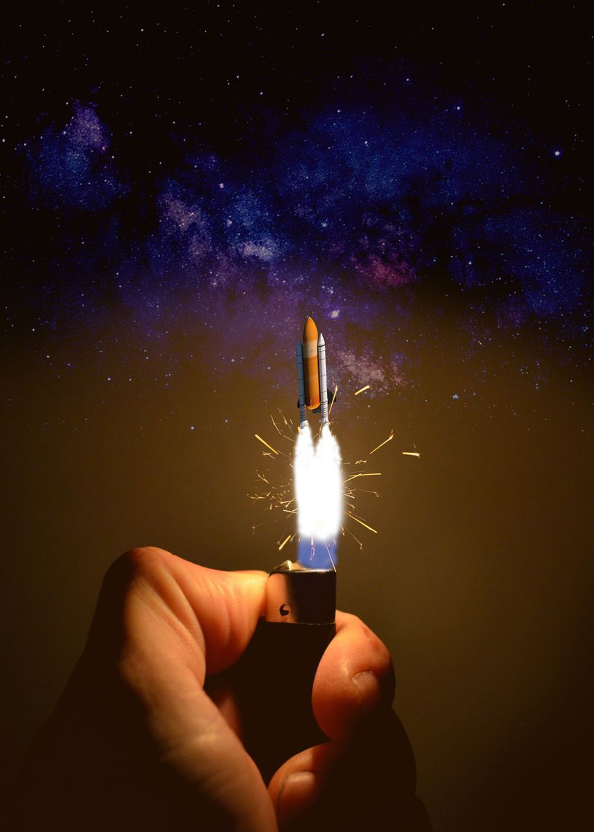 'lighter on' Poster, picture, metal print, paint by Julia Moreno | Displate