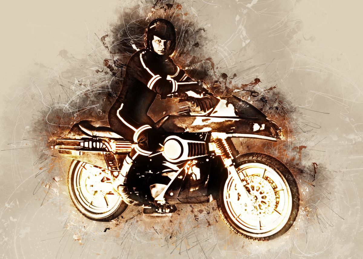 'Street Hawk Bike' Poster by DD ART | Displate