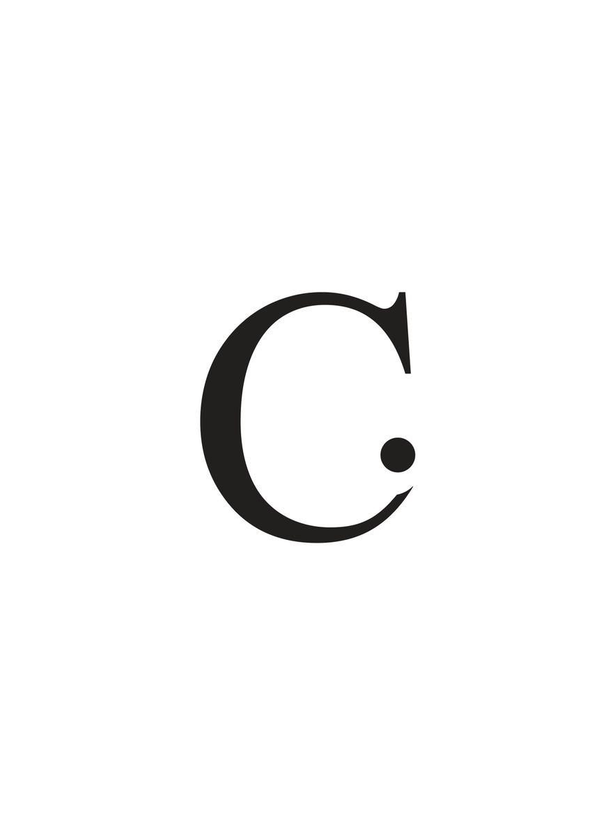 'Alphabet letter C' Poster, picture, metal print, paint by Mirco Zarli ...