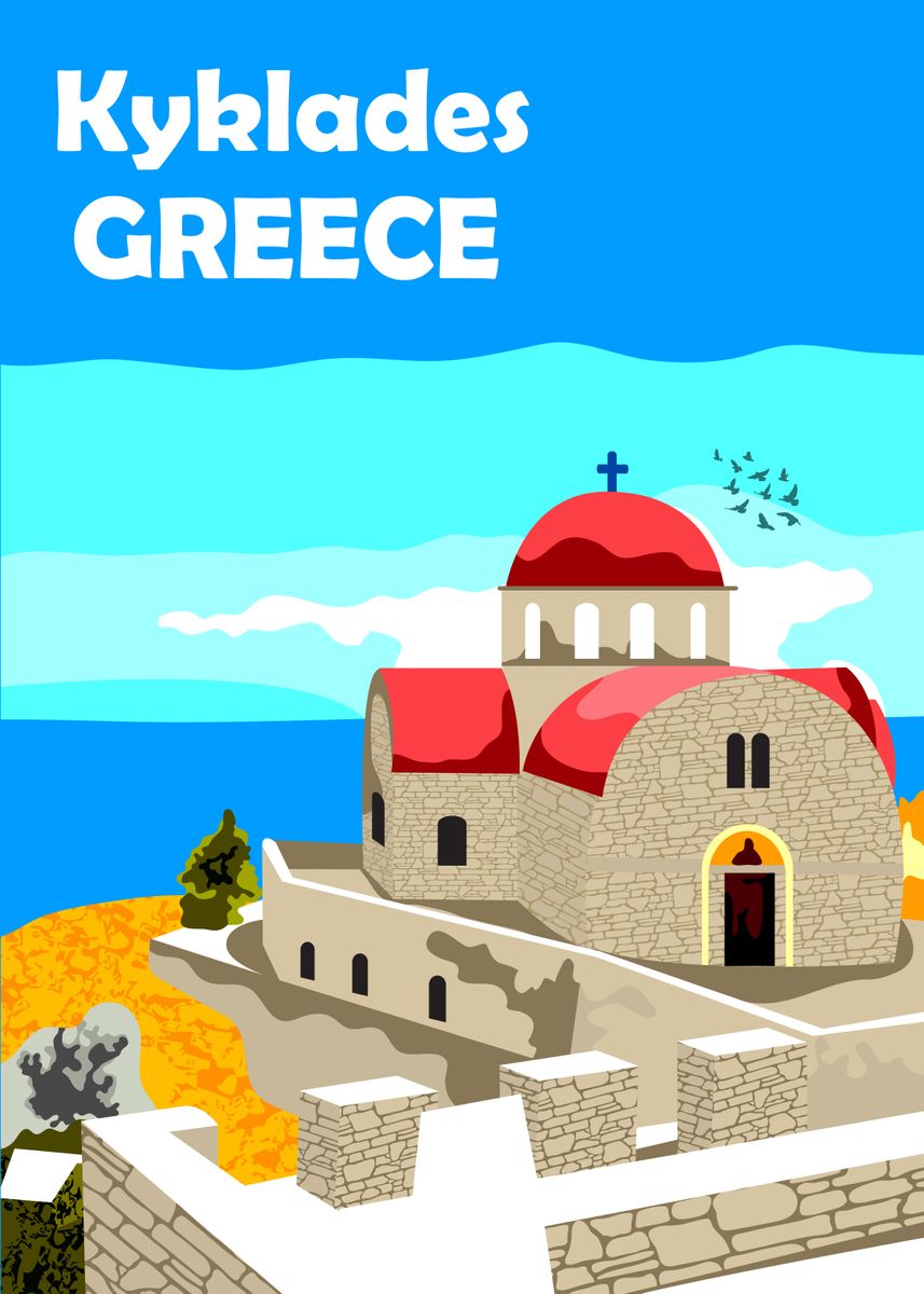 'Kyklades Greece' Poster by Long Shot | Displate