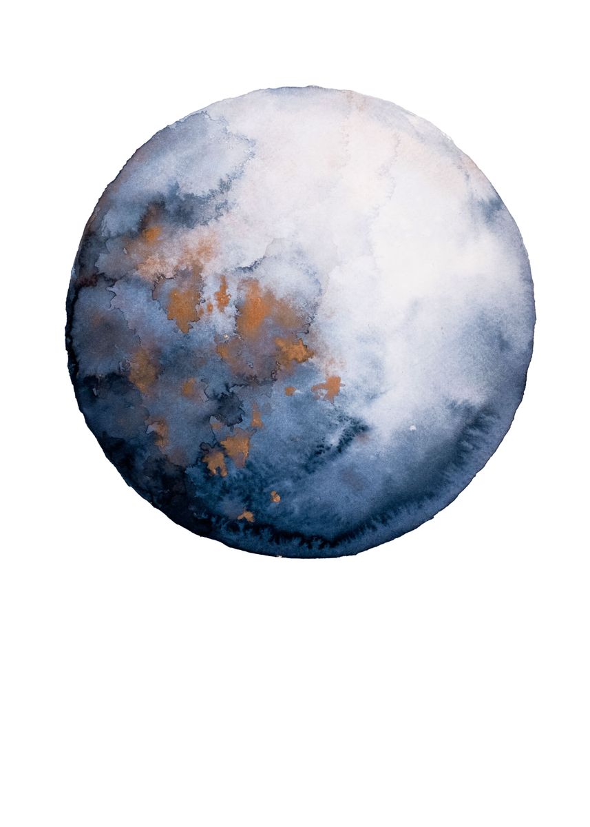'Blue moon ' Poster by Ela Szczepaniak | Displate