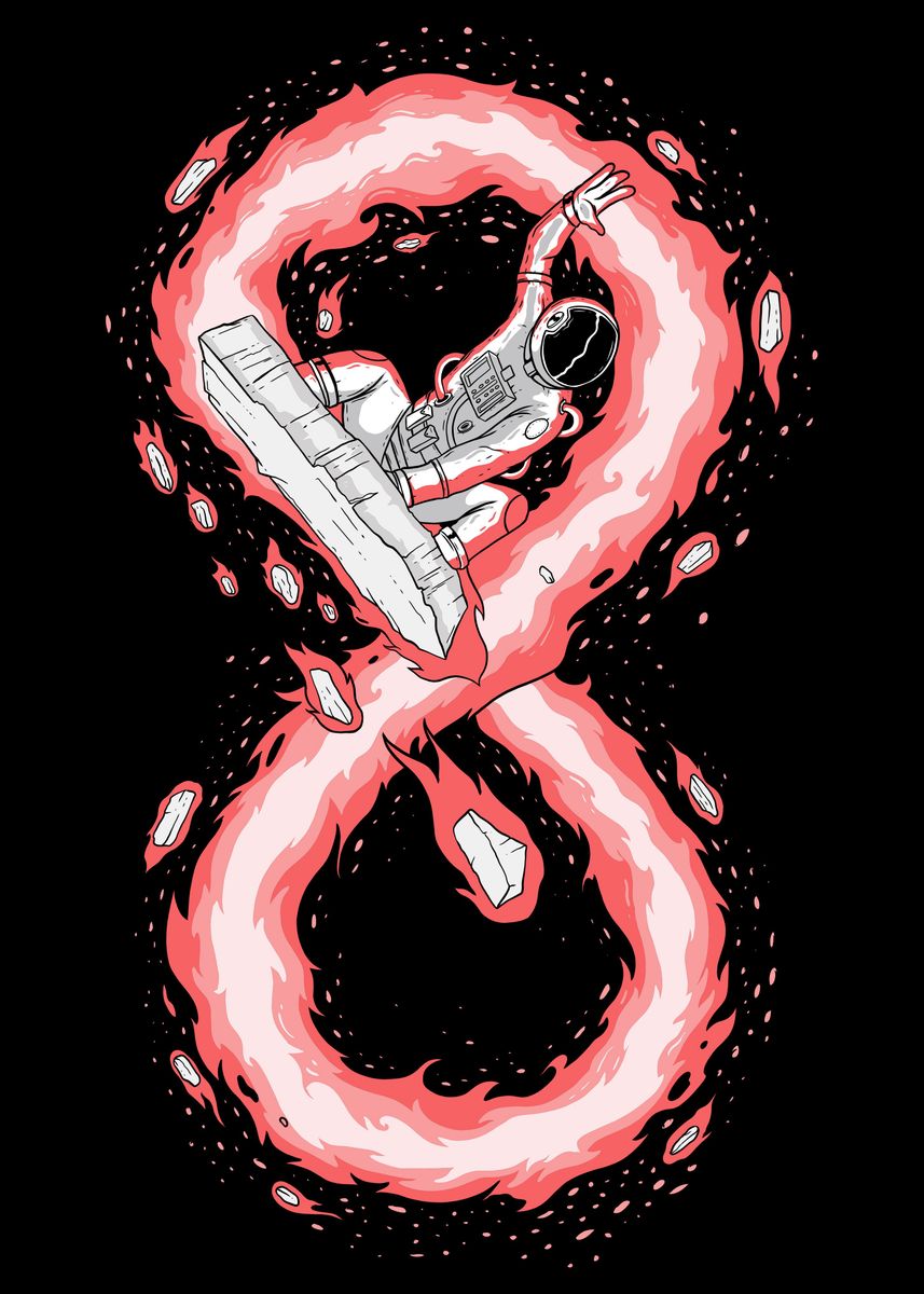 'The Astro Surfer' Poster, picture, metal print, paint by ...