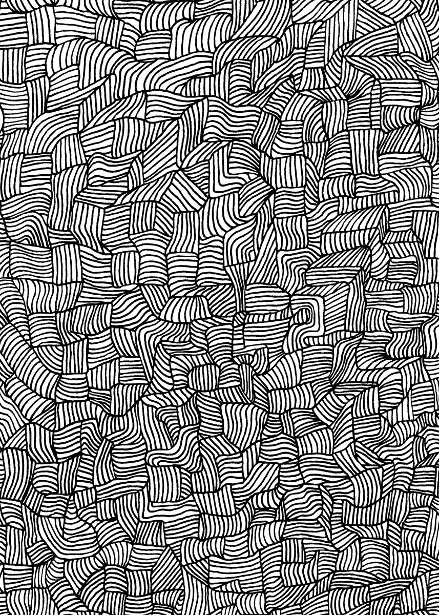 'Convoluted Lines' Poster, picture, metal print, paint by Marilyn Lowe ...