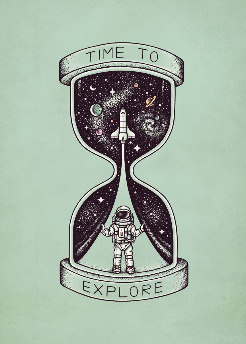 'Time to Explore' Poster by Enkel Dika | Displate