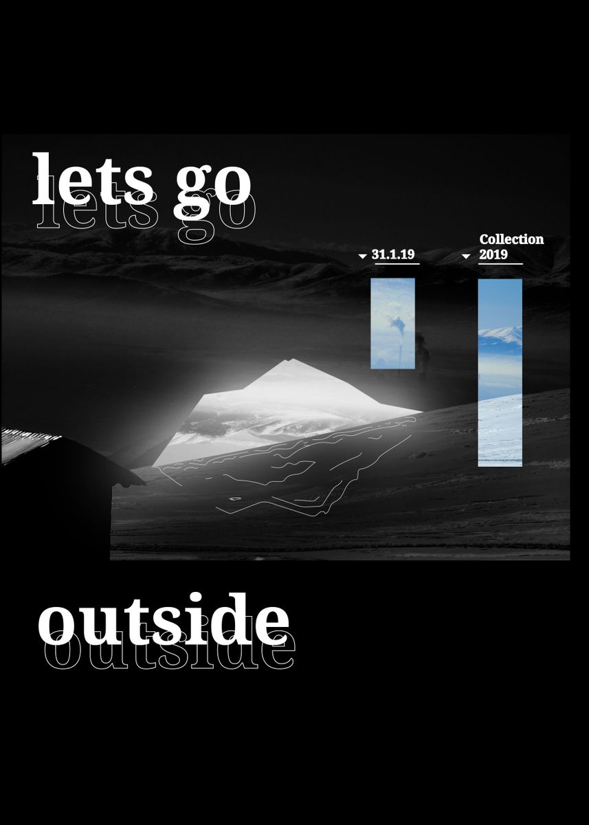'lets go outside' Poster, picture, metal print, paint by ioanna ...
