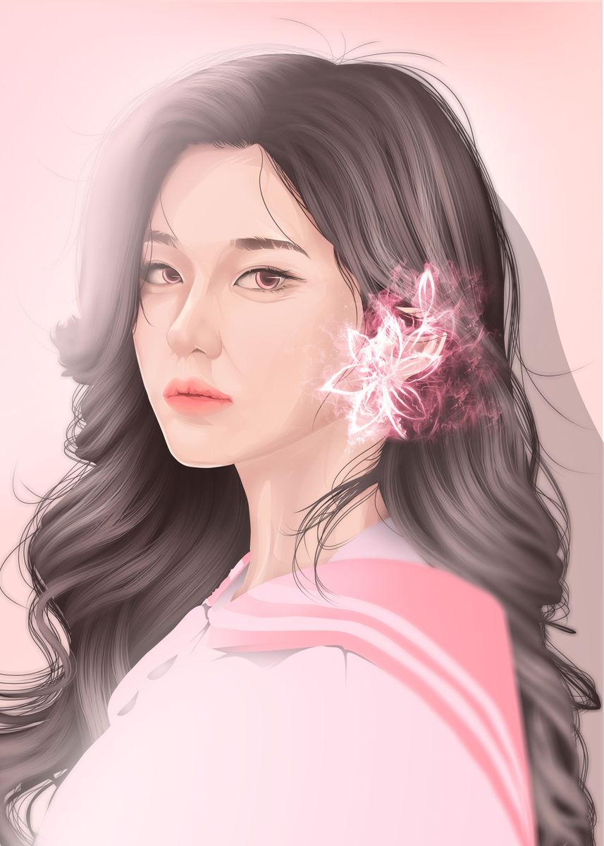 'Pink Girl' Poster, picture, metal print, paint by Leo Angelo Ibasco ...