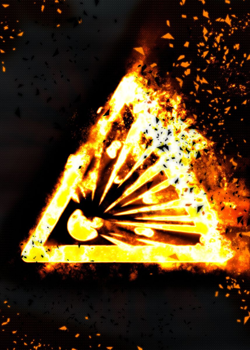 'Explosive' Poster, picture, metal print, paint by Dale Broman | Displate