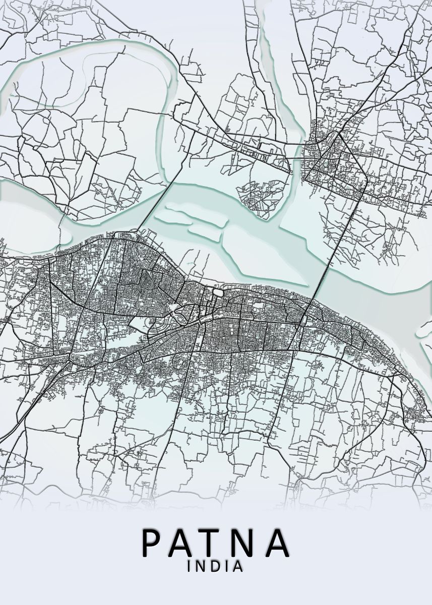 'Patna India City Map' Poster, picture, metal print, paint by City Map ...