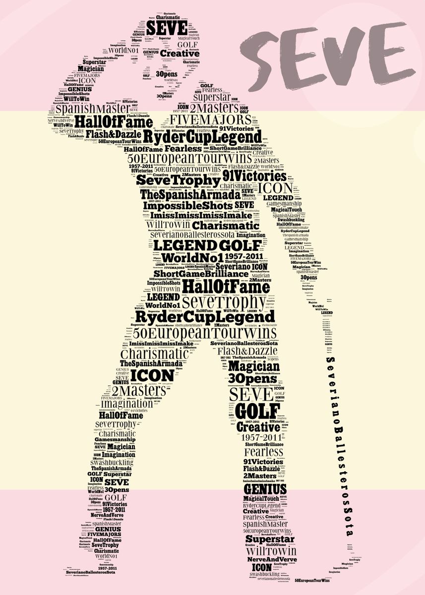 'Seve' Poster, picture, metal print, paint by The Icons Collection ...