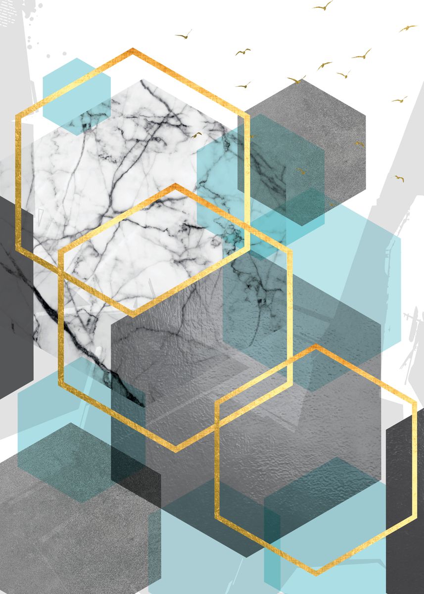 'Geo Landscape No 1' Poster by Urban Epiphany | Displate