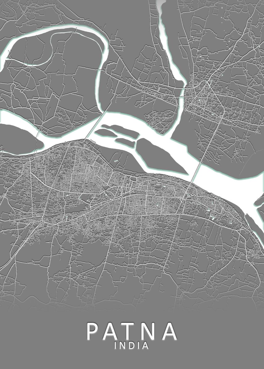 'Patna India City Map' Poster, picture, metal print, paint by City Map ...