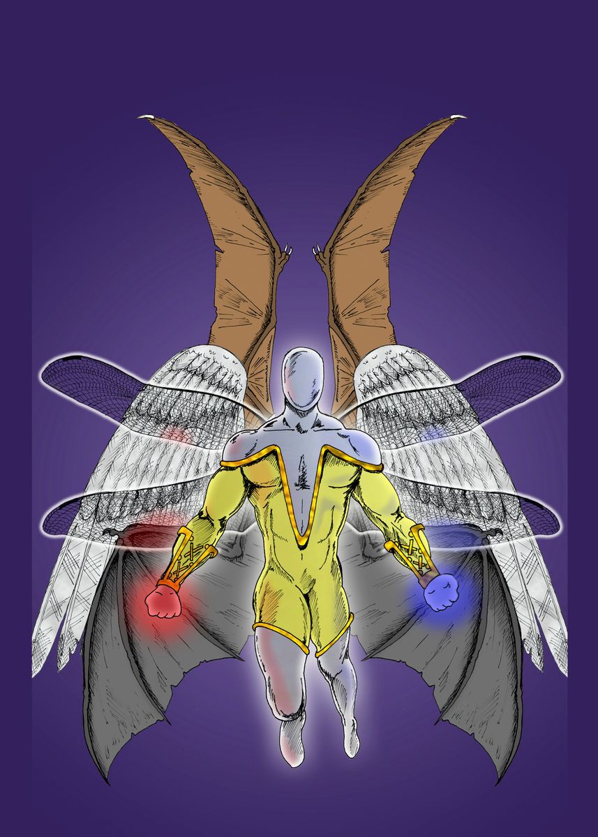 'The Wingman' Poster, picture, metal print, paint by Darrell Merrill ...