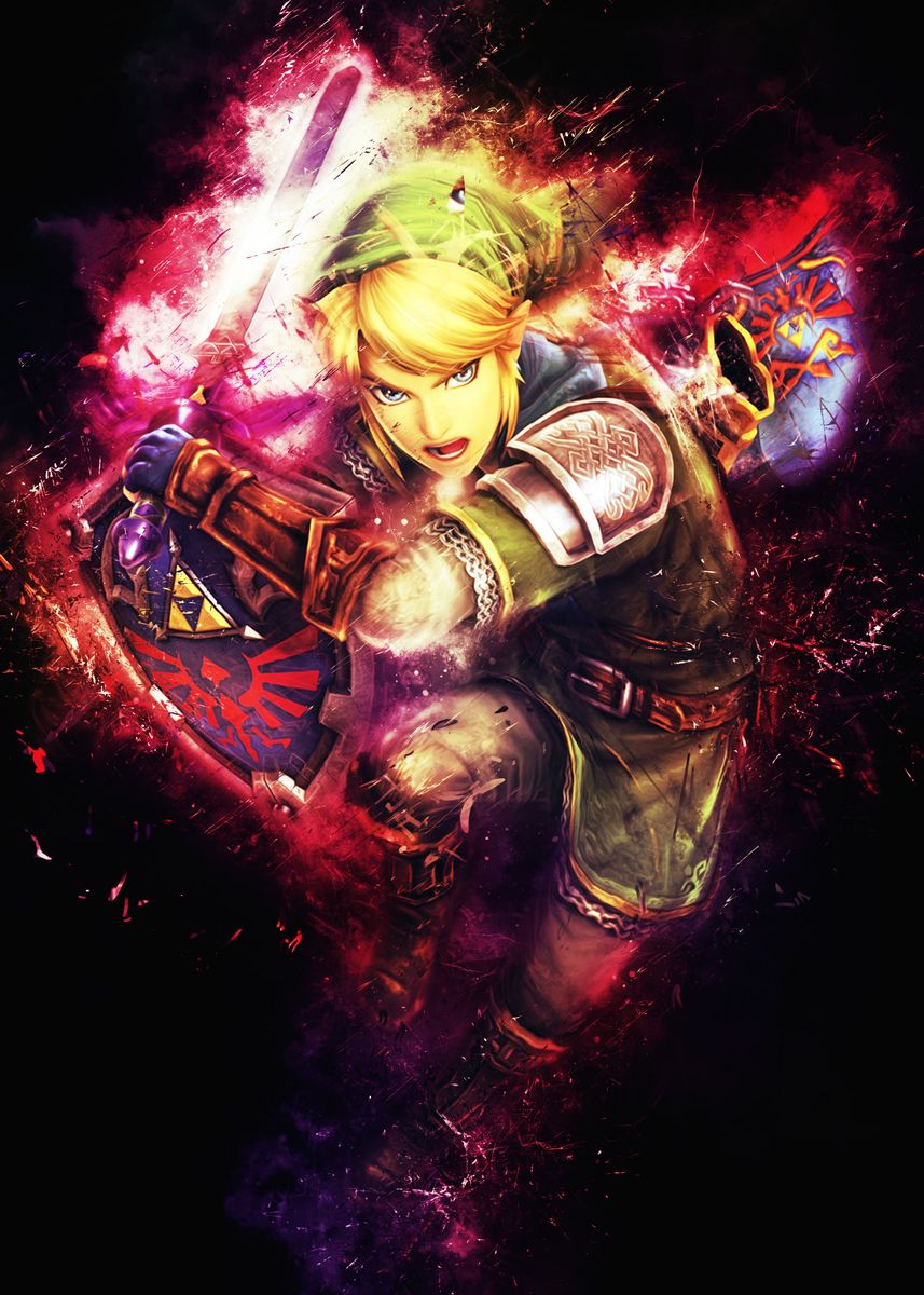 'Legends Link Master Sword' Poster, picture, metal print, paint by ...