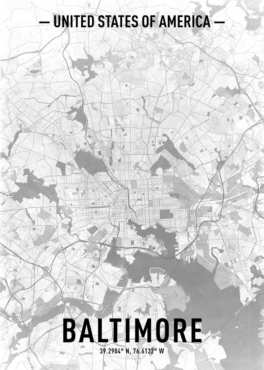 'Baltimore' Poster, picture, metal print, paint by Cornel Vlad | Displate