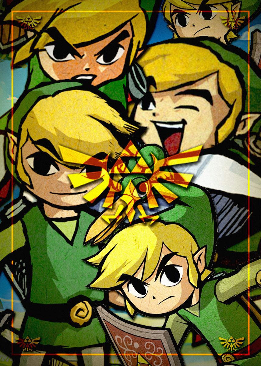 'Link Cartoon' Poster, picture, metal print, paint by Morgan Majkus ...