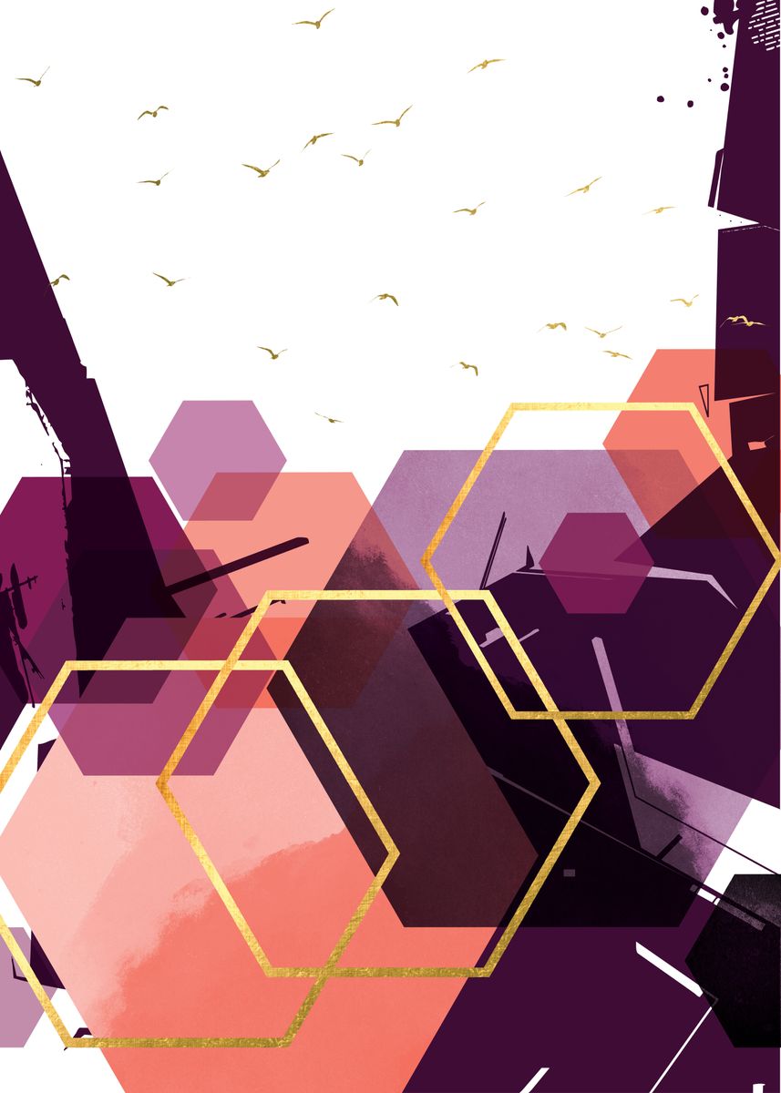 'Digital Landscape No 2' Poster, picture, metal print, paint by Urban ...