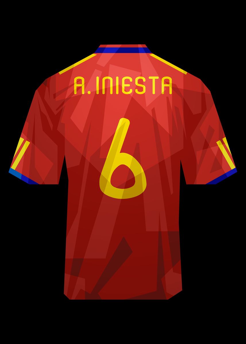 'Andres Iniesta Spain 2010' Poster by Rio Josia | Displate
