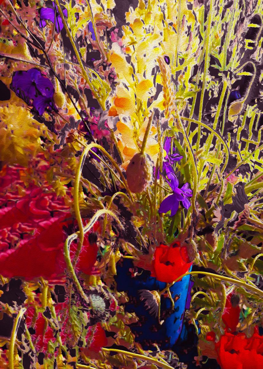 'Flower vase explosion' Poster by Edy Art Space | Displate