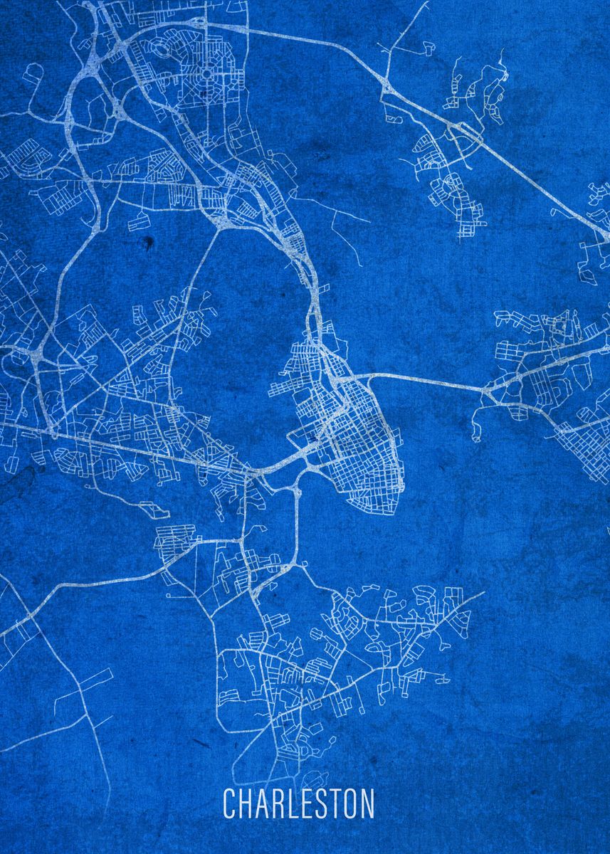 'Charleston City Street Map' Poster by Design Turnpike | Displate