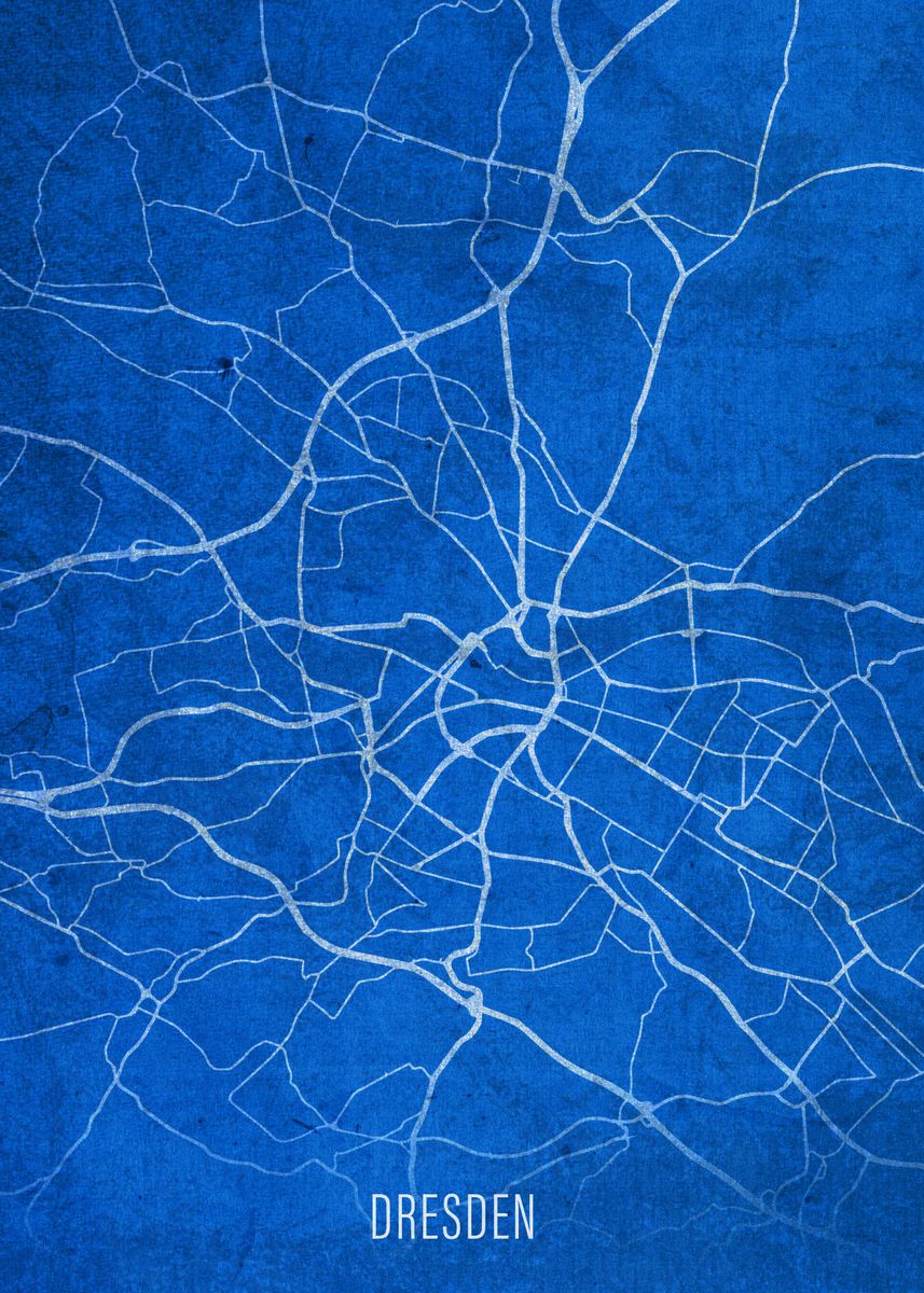 'Dresden City Street Map' Poster by Design Turnpike | Displate