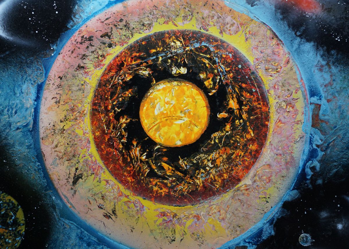 'Fiery Hell in Space' Poster by Jamie Ross | Displate