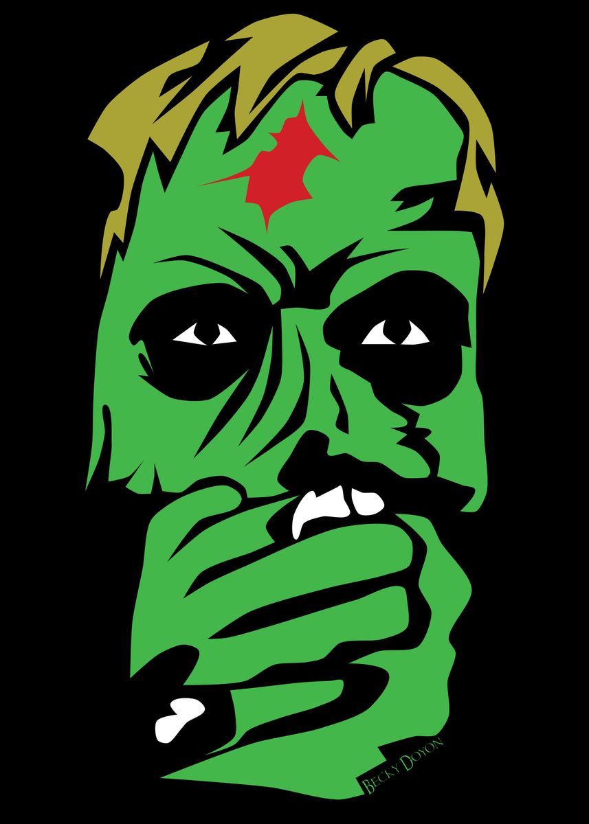 'Speak No Evil Zombie' Poster by Becky Doyon | Displate