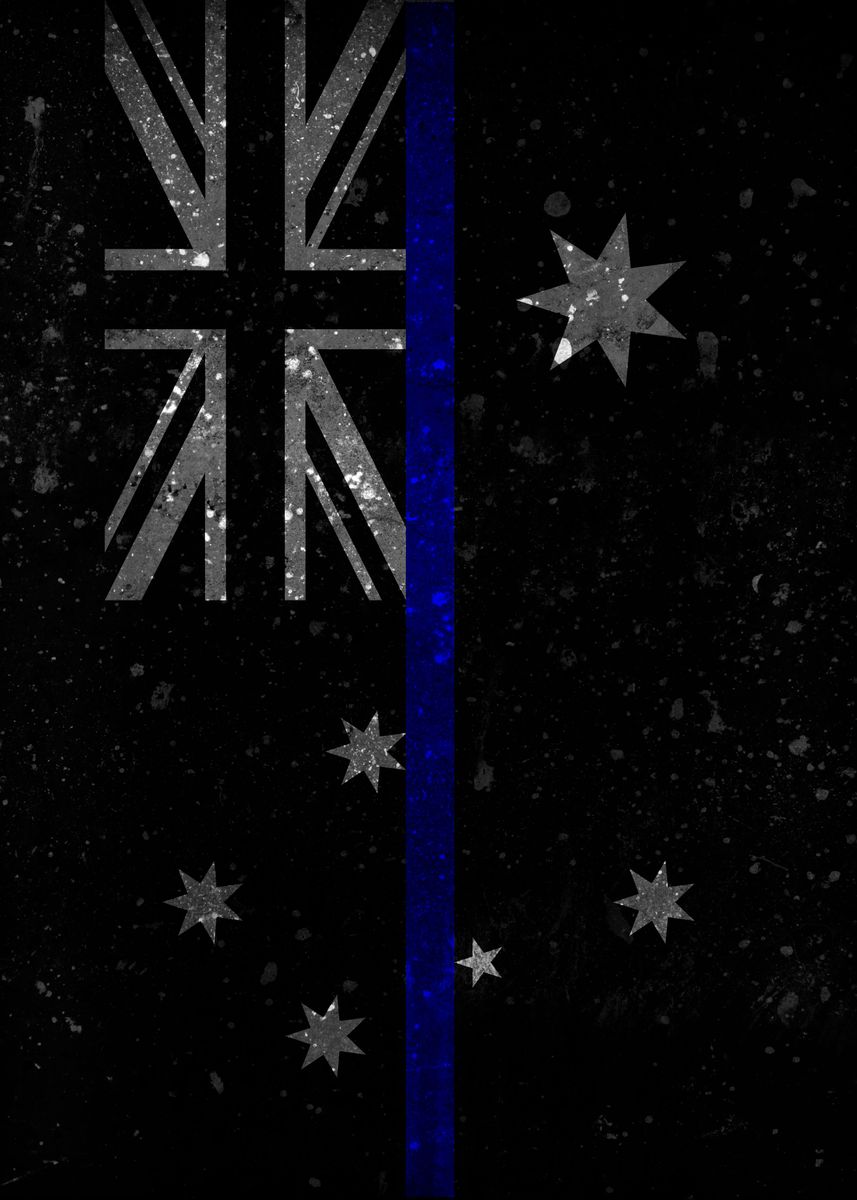 'Thin Blue Line Australia' Poster, picture, metal print, paint by Dale ...
