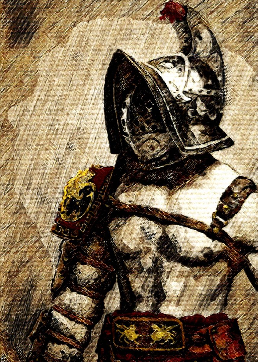 'Gladiator' Poster, picture, metal print, paint by Annie Kopren | Displate