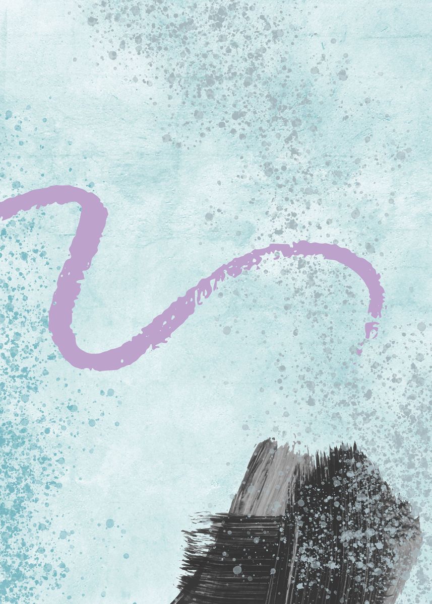 'Abstract Triptych Panel 3' Poster, picture, metal print, paint by ...