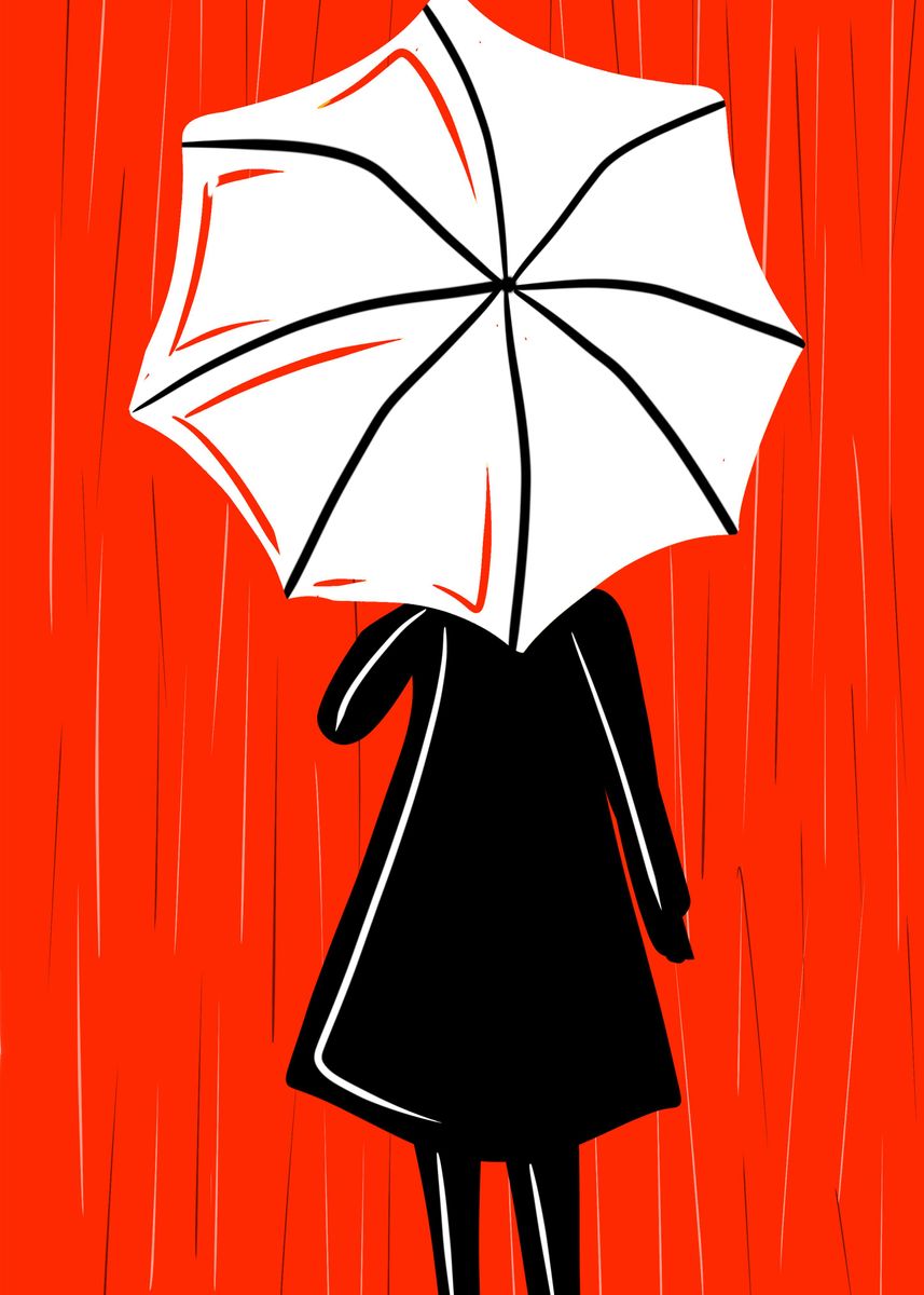 'The red rain ' Poster, picture, metal print, paint by Sofia Ferreira ...