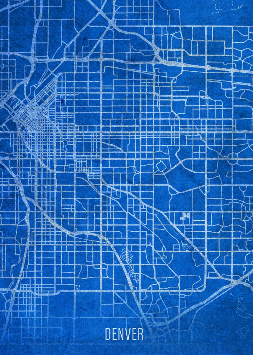 'Denver City Street Map' Poster by Design Turnpike | Displate