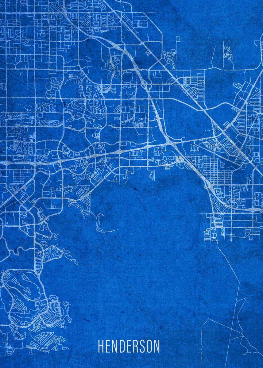'Henderson City Street Map' Poster by Design Turnpike | Displate