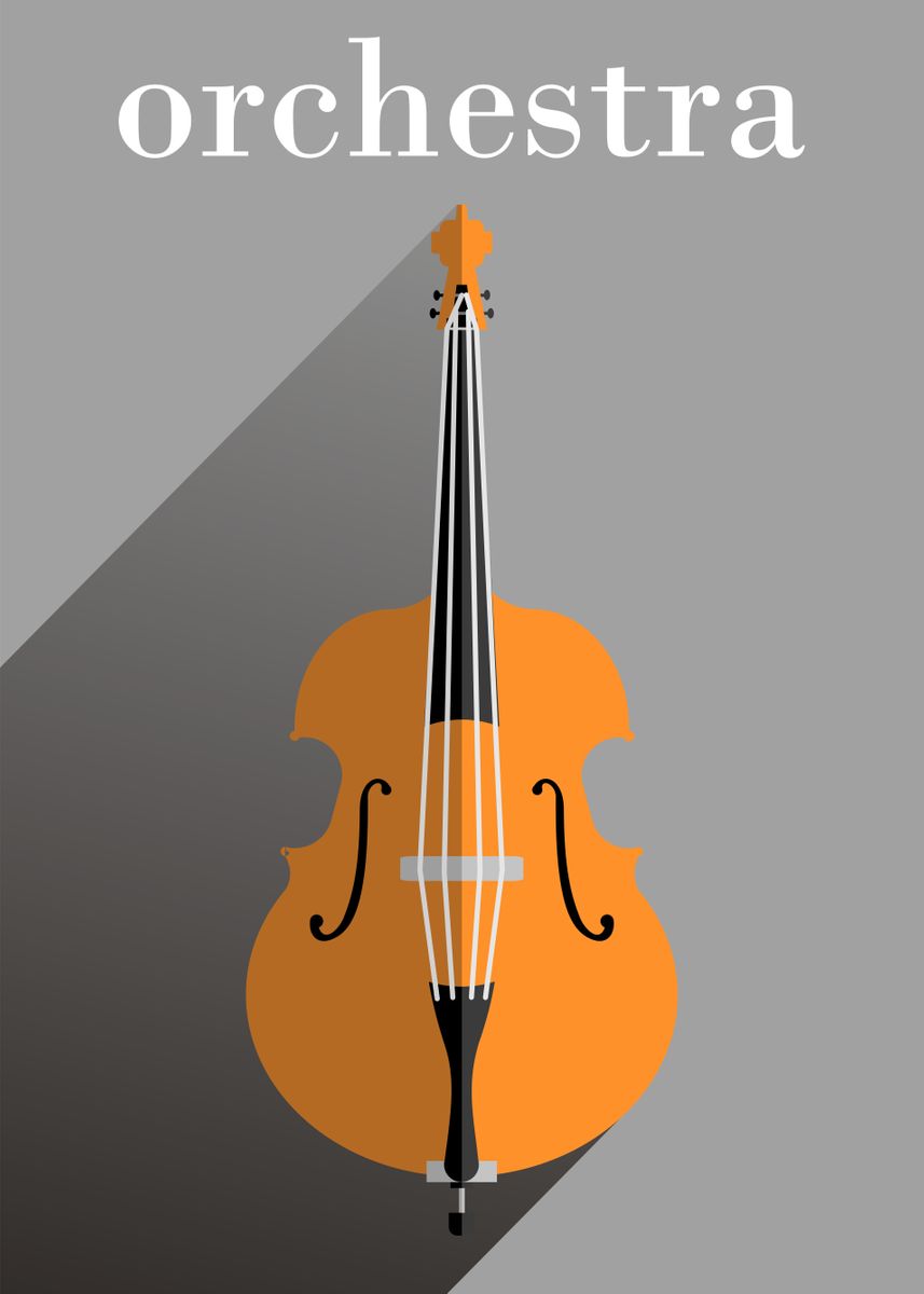 'orchestra instrument' Poster, picture, metal print, paint by Nurjali ...