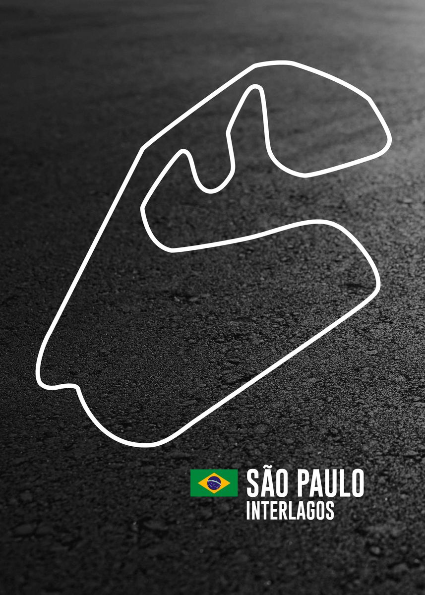 'Interlagos' Poster, picture, metal print, paint by Pencil Case | Displate