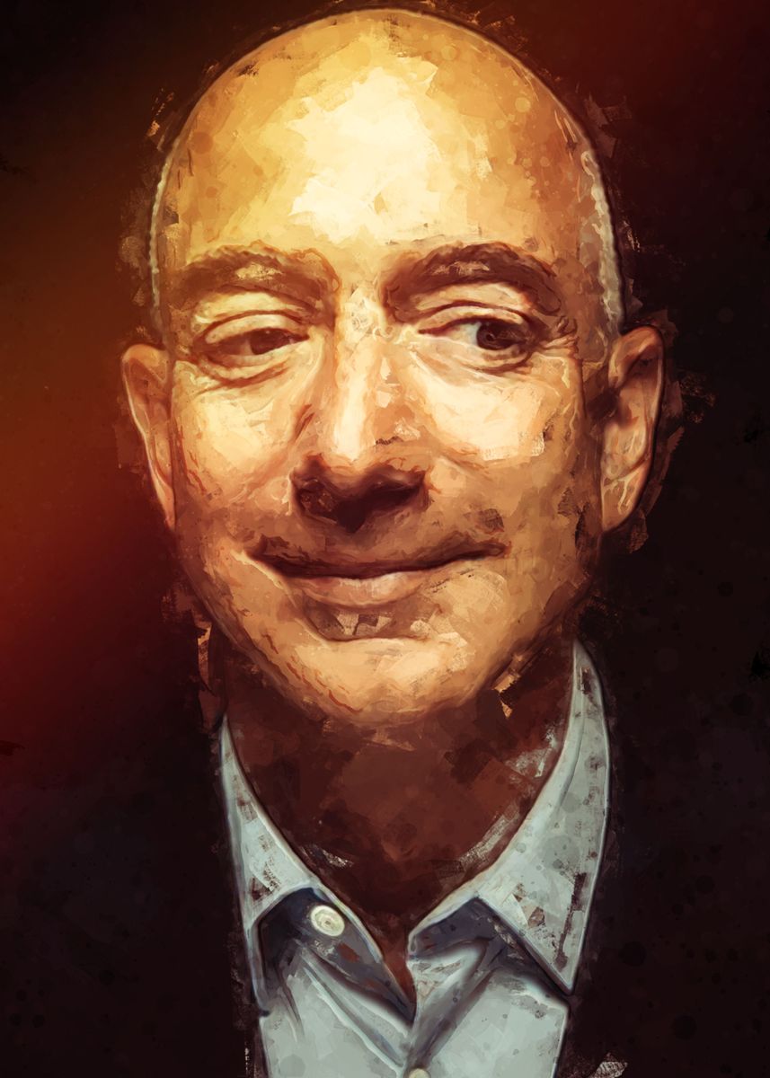 'Jeff Bezos' Poster, picture, metal print, paint by Kitty Kit | Displate
