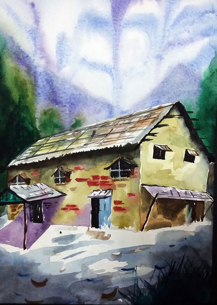 'The Old House' Poster, picture, metal print, paint by Pawan Bairwa ...
