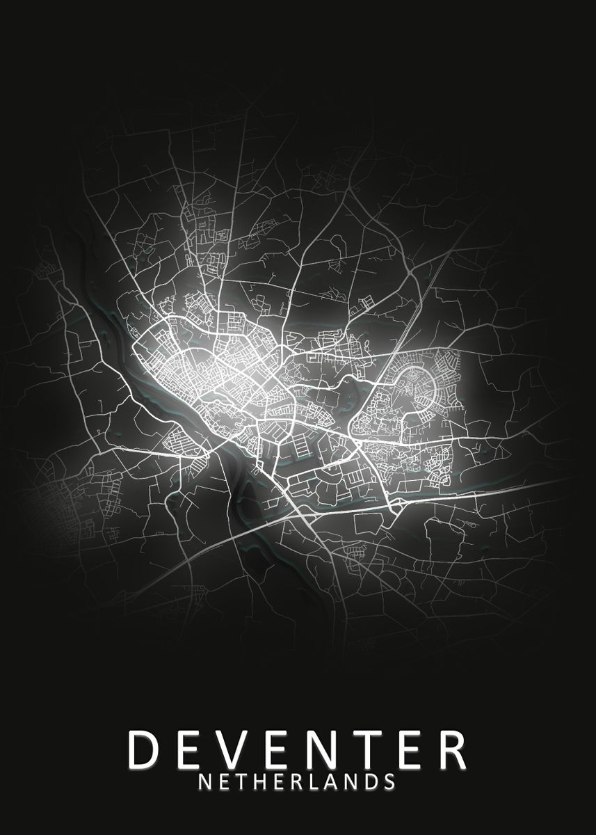 'Deventer Netherlands Map' Poster by City Map Art Prints | Displate