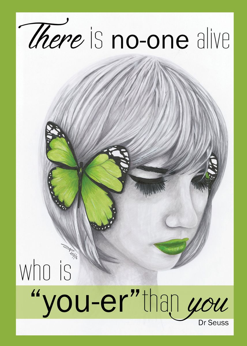 'You' Poster, picture, metal print, paint by Teresa Franks | Displate