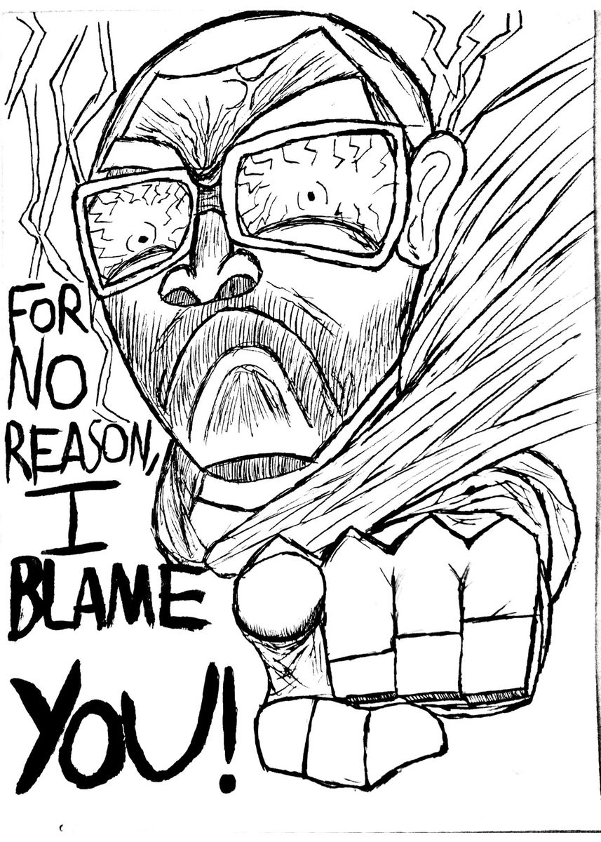 'for no reason I blame you' Poster by DawsonArt Styles | Displate