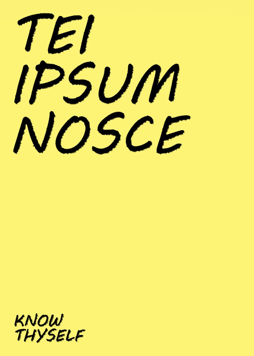 'Know Thyself' Poster, picture, metal print, paint by Creatify ...