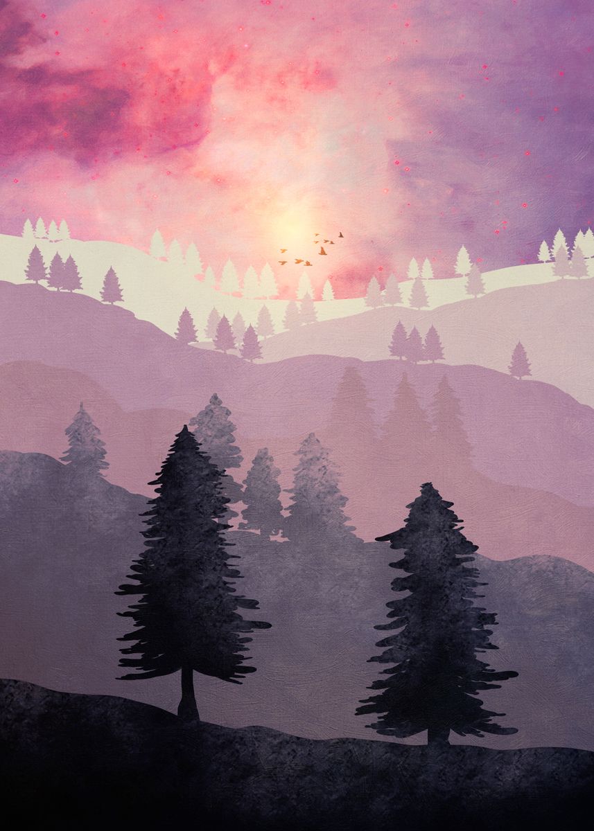 'Calm sunset' Poster by Viviana Gonzalez | Displate