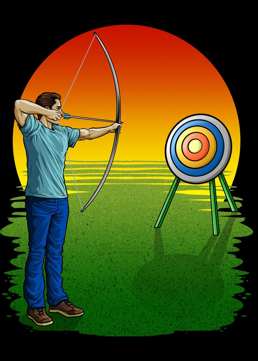 'Archery' Poster, picture, metal print, paint by Wonderful Dream ...